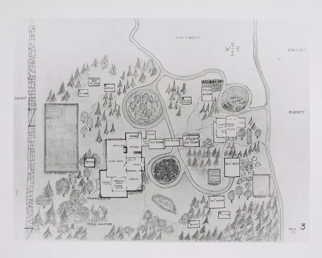 Fotografija karte kompleksa Thayer