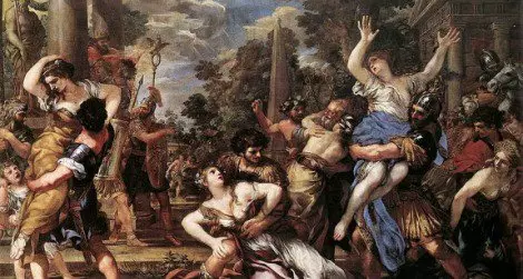 „Der Raub der Sabinerinnen“, Pietro da Cortnoa