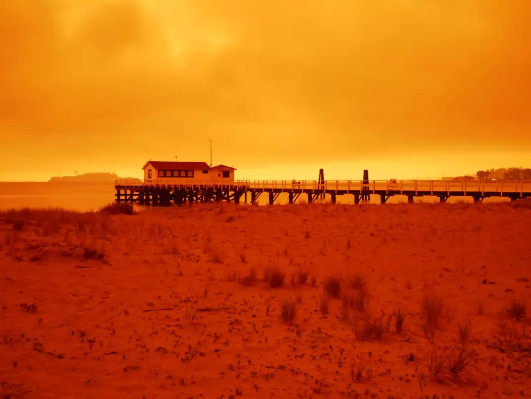 “Alkatraz” bilen gämi duralgasynyň görnüşi “Crissy Field” -de