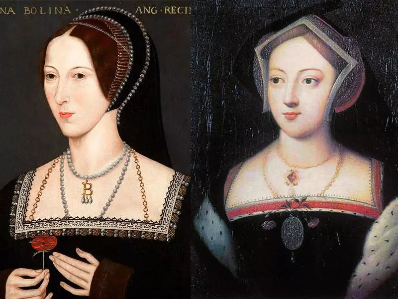 Anne ir Mary Boleyn portretai