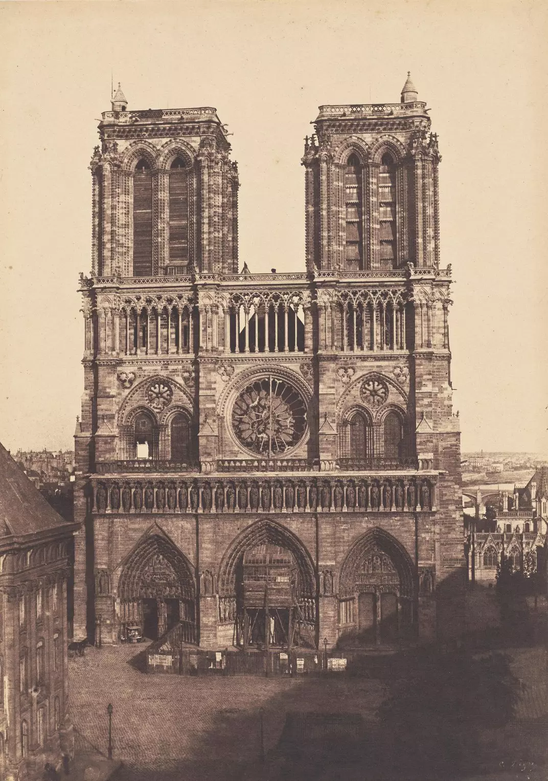 Notre-Dame-Fassade im Jahr 1853