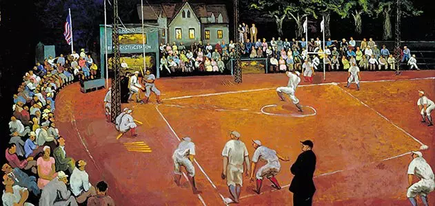 Baseball at Night, Morris Kantor
