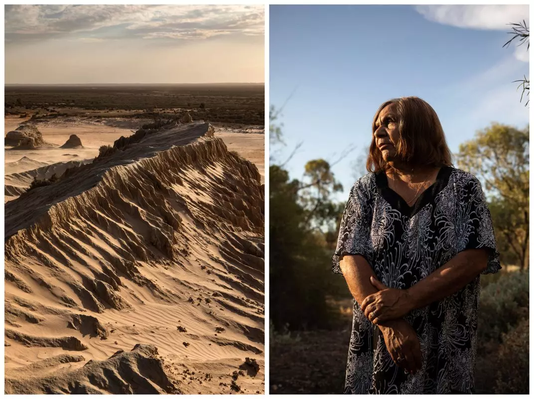 Paisaxe das murallas de China no lago Mungo e Mary Pappin