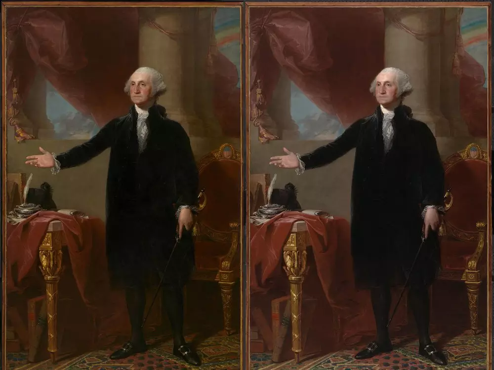 A Rainbow Shines Anew en la Iconic George Washington Portrait de National Portrait Gallery