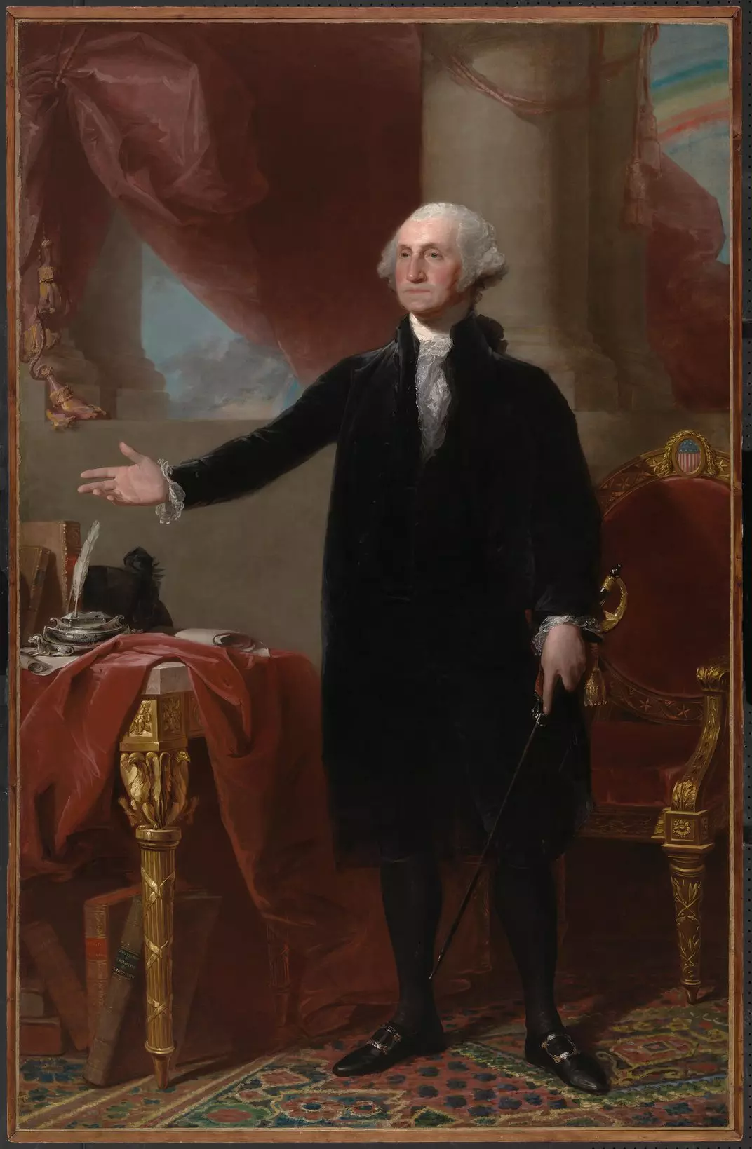 'n Reënboog skyn opnuut in National Portrait Gallery se ikoniese George Washington-portret