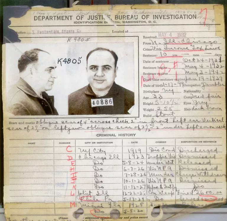 Capone ရာဇ၀တ်မှုမှတ်တမ်း