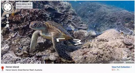 Google pote Street View nan Great Baryè Reef la