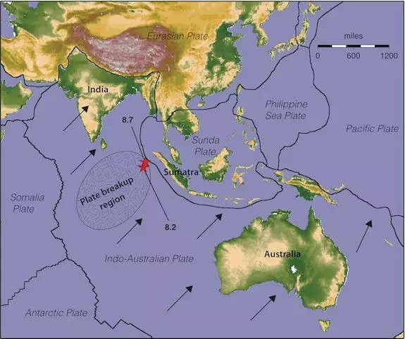 Ova karta Indijskog oceana