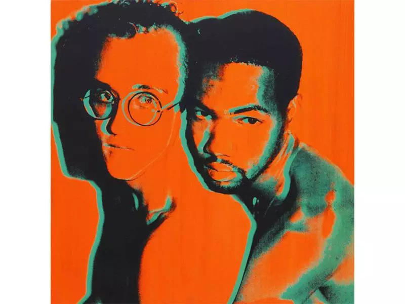 Andy Warhol-afdruk van Haring en Juan DuBose
