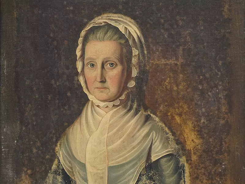 Niedawno odkryty portret prawdopodobnie Jane Strachey ze szkoły angielskiej, ok. 1788 r.