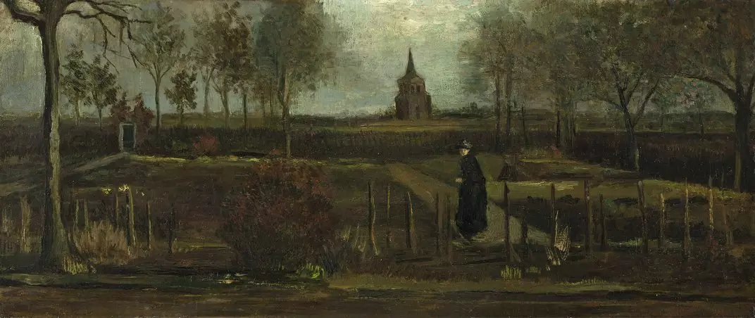 De pastorietuin te Nuenen in het voorjaar van 1884