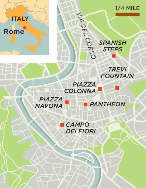 Rome Italy map