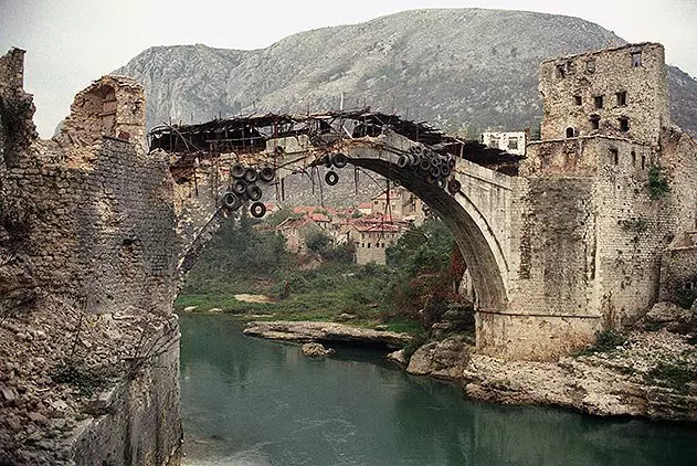 Bro över Mostar Bosnien och Hercegovina