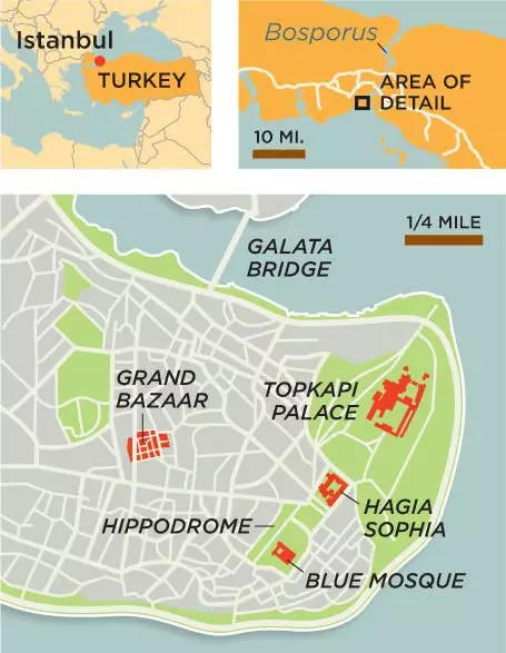 Istanbul Turčija zemljevid