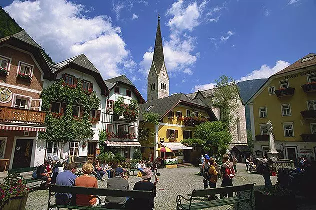 Marktplatz Hallstatt Österreich