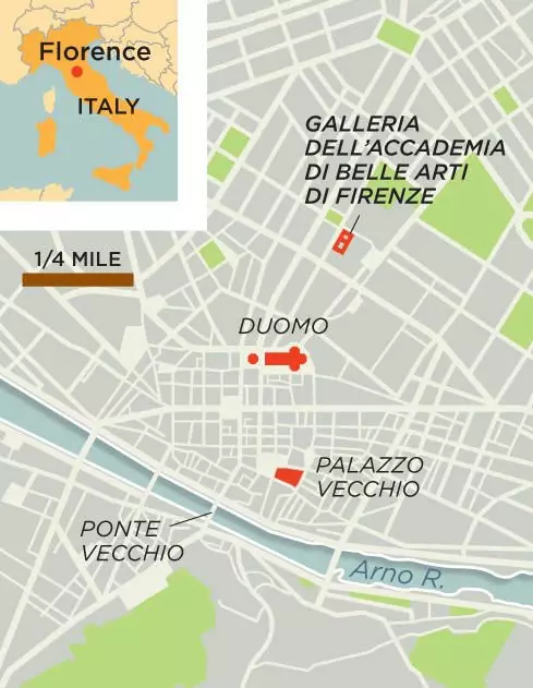 Firenze Italien kort