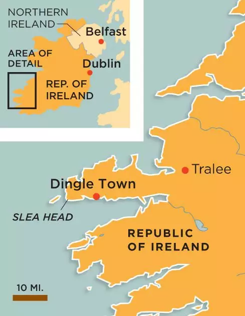 Դինգլ Իռլանդիա քարտեզ