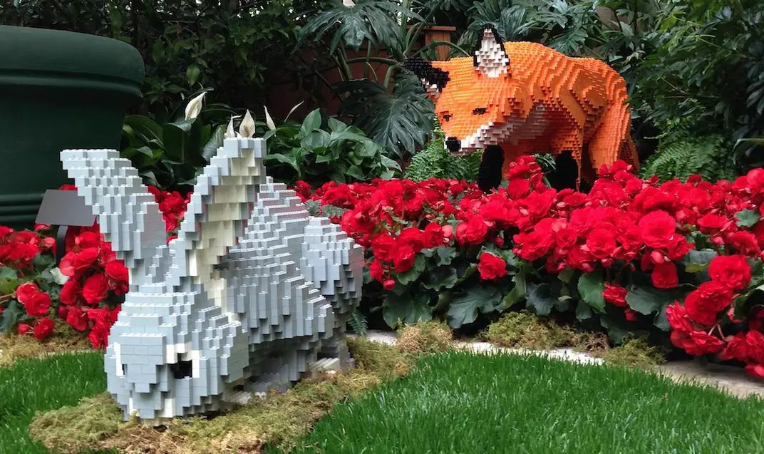 Artista honek milaka Lego adreilu erabiltzen ditu animalien eskultura errealak egiteko