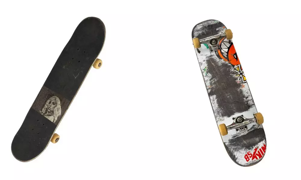 Les skateboards personnalisés de Leo Baker (NMAH)