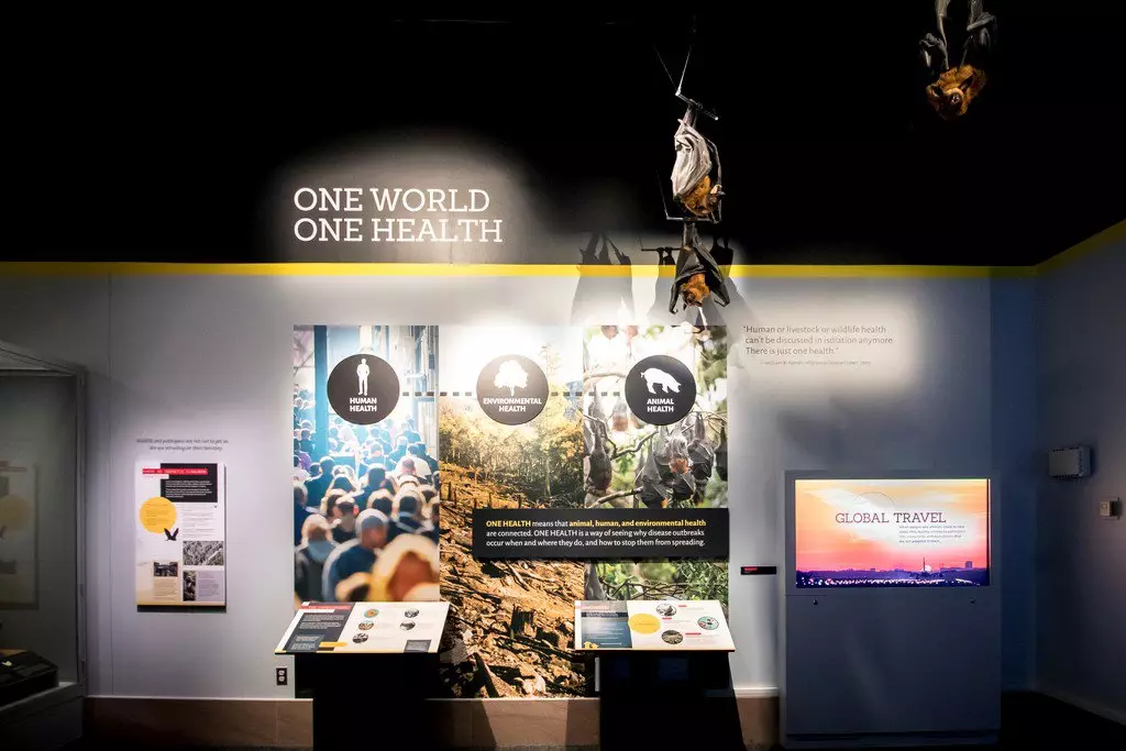 Muséesausstellung mam Titel 'One World, One Health'