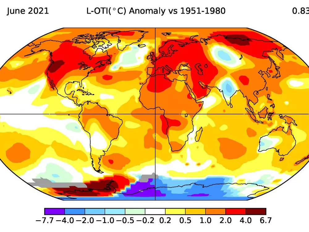 anomalia de l'índex de temperatura terrestre i oceànica