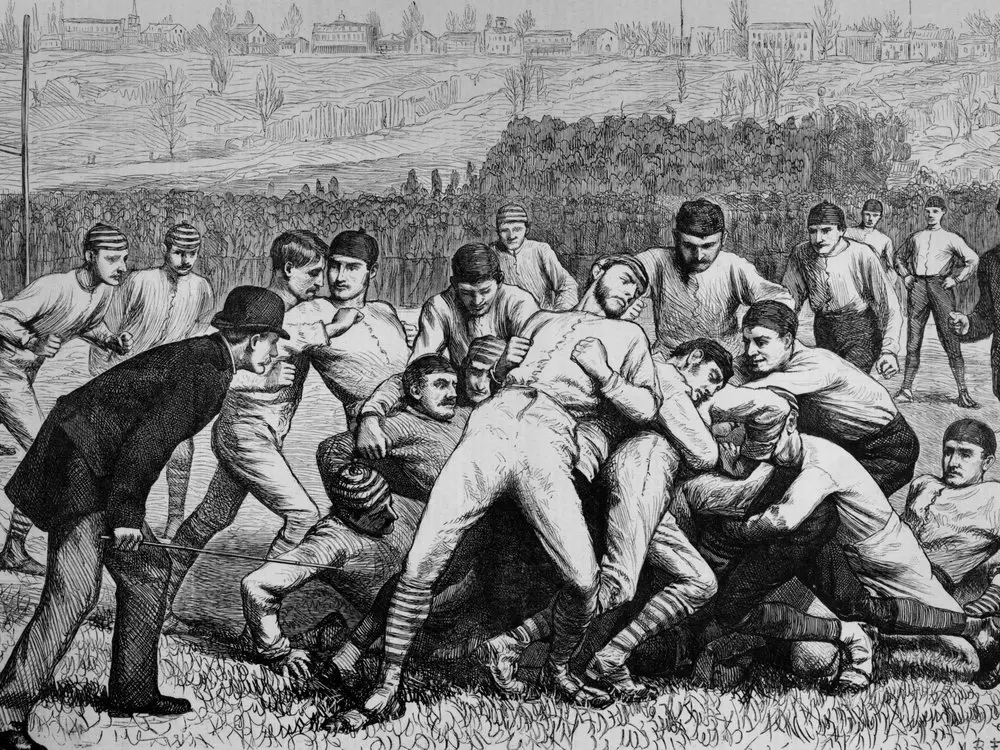 1879-njy ýylda aleel bilen Prinstonyň arasyndaky futbol oýny