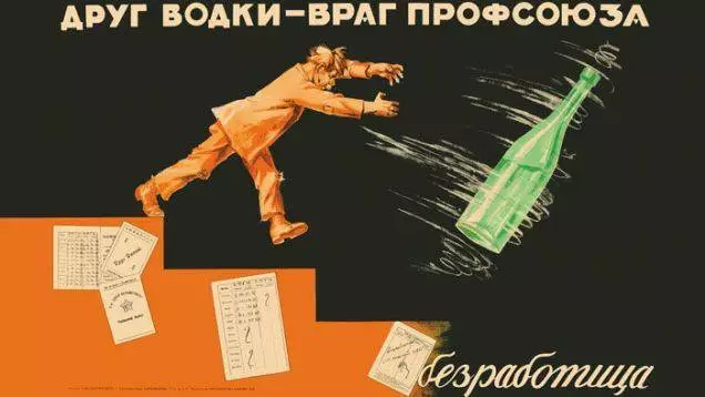 Una propaganda sovietica anti-alcolica