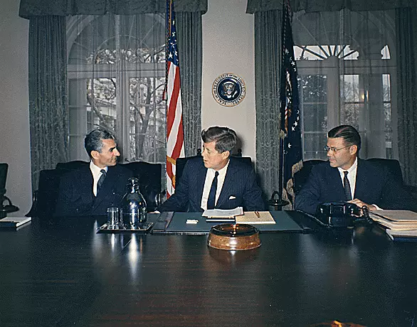 Shah Mohammad Reza Iran sareng Présidén Kennedy