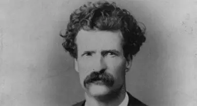 Samuel Langhorne Clemens, aka Mark Twain, hulagway sa ulo-ug-abaga