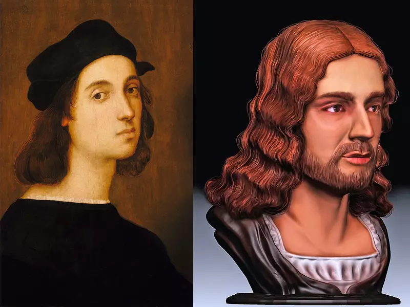 La reconstruction faciale en 3D suggère que l'autoportrait de Raphaël présente une version idéalisée de l'artiste