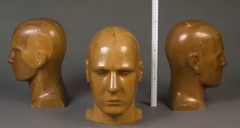 Modèles en bois de têtes humaines dans la collection du NIST Museum