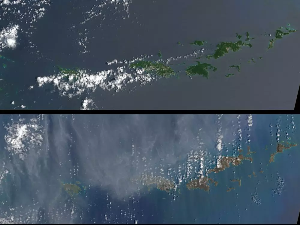 I danni dell'uragano Irma possono essere visti dallo spazio