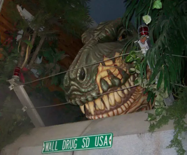 Wall Drug T. rex, mur, Dakota du Sud