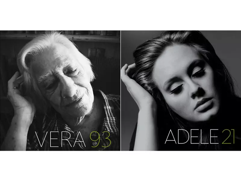 Verpleeghuisbewoner Vera recreëert de hoes van 21 albums van Adele