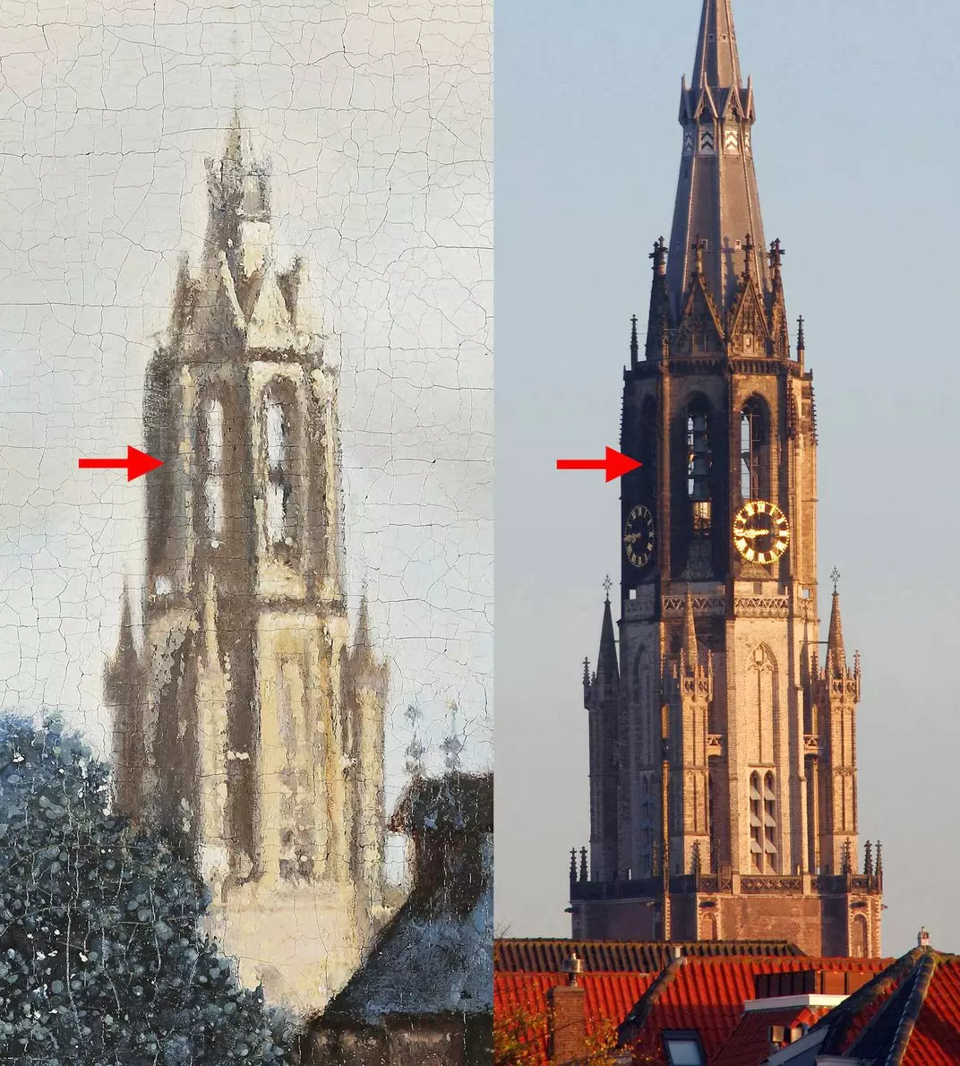 Zusammengesetzte Ansicht des Turms Nieuwe Kerk