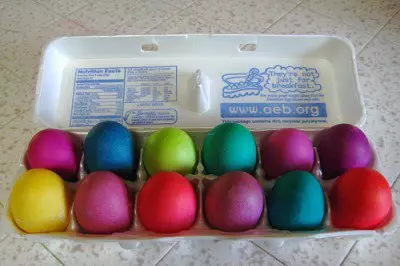 Easter Eggs Dyed the Natural Way