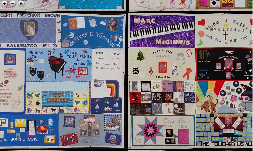 Setšoantšo sa skrini sa digitized AIDS Memorial Quilt