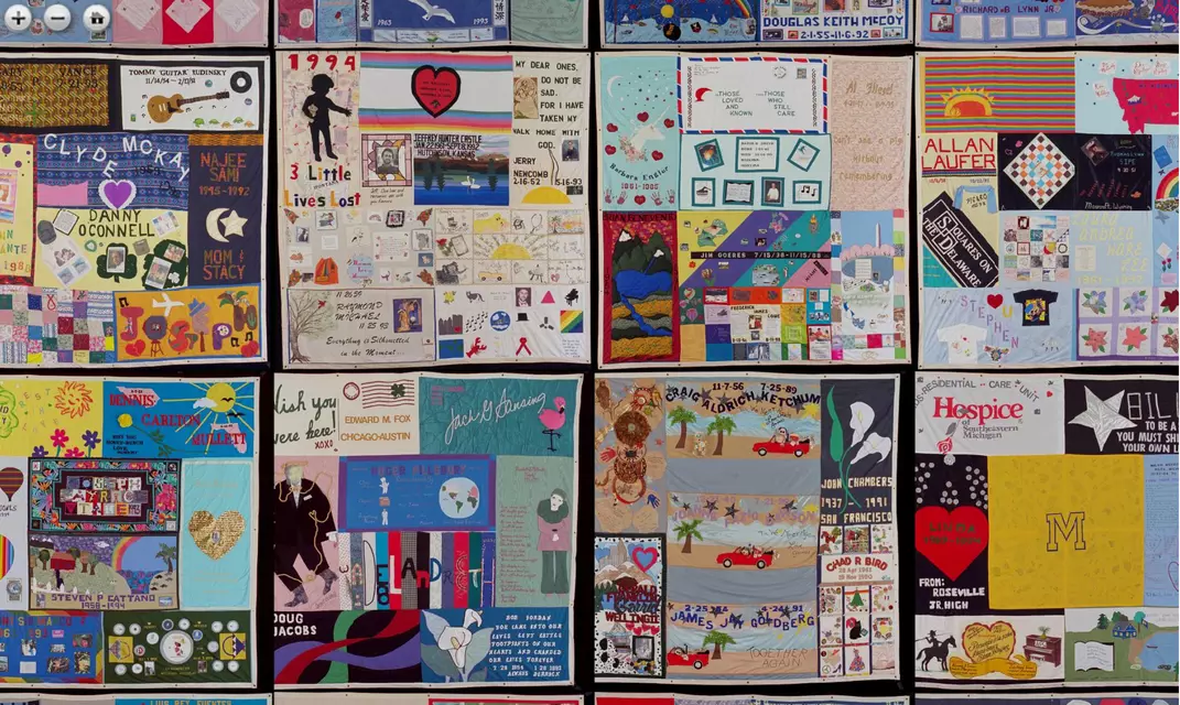 Ekrankopio de ciferecigita AIDS Memorial Quilt