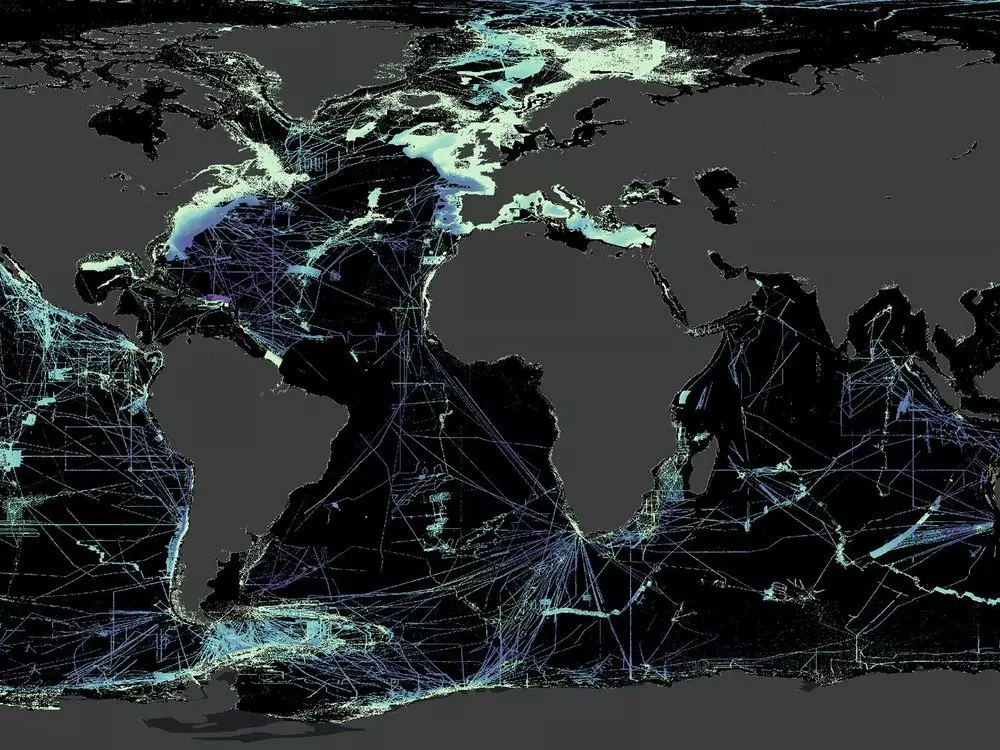 Gráfico do fundo do mar mapeado