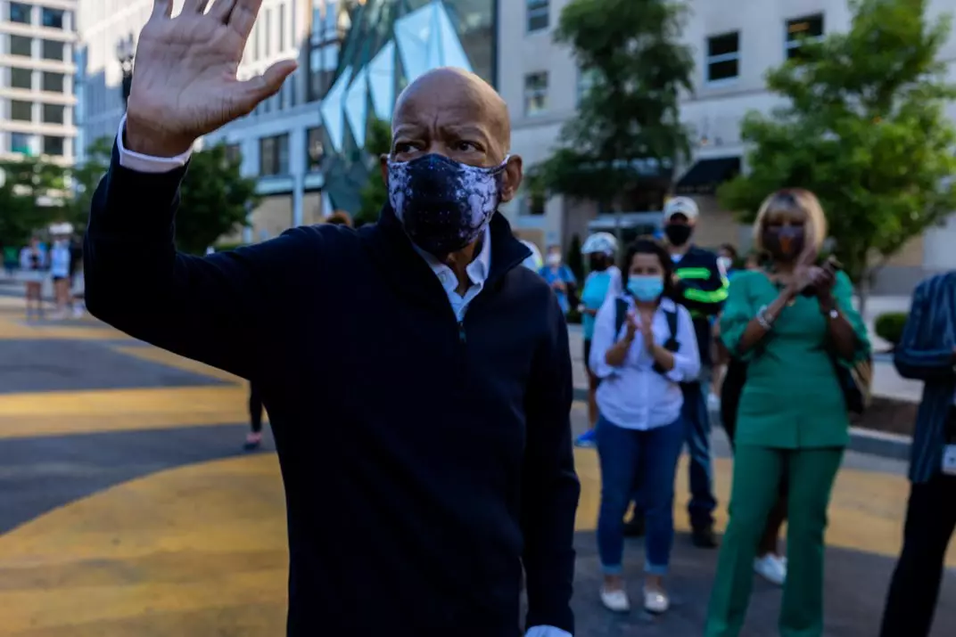 John Lewis by Black Lives Matter Plaza