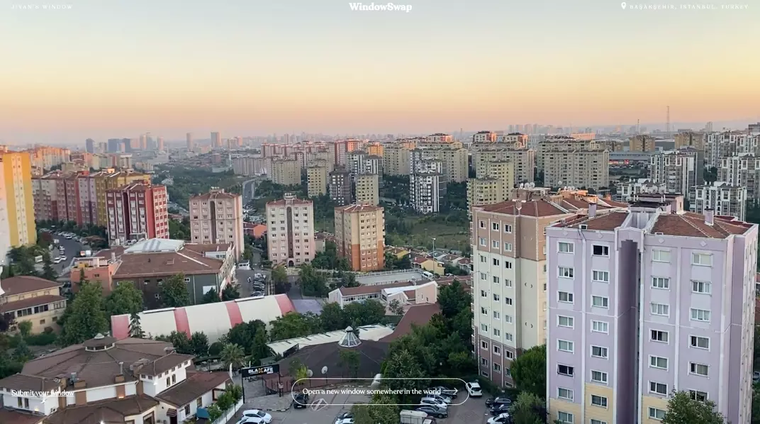 Vista desde un edificio alto en Estambul, Turquía
