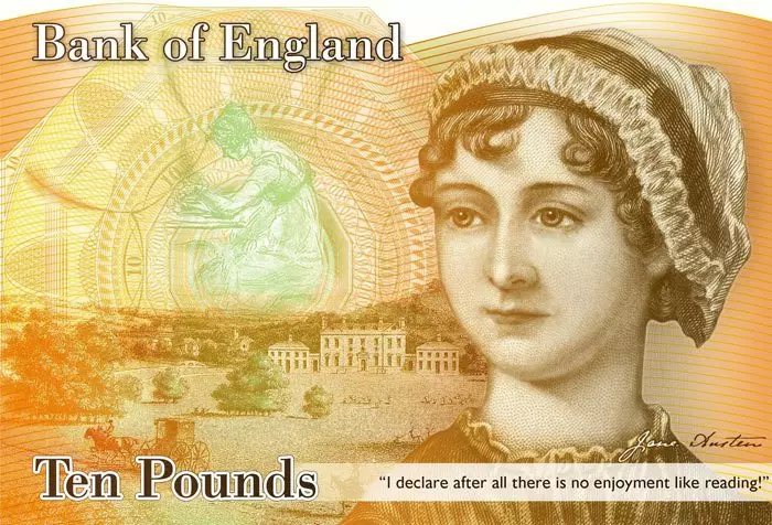 Neue britische 10-Pfund-Note mit Jane Austen