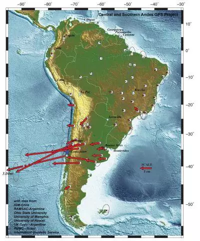 O terremoto chileno moveu a cidade a dez pés