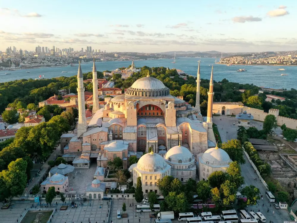 Letecký pohľad na Hagia Sophia