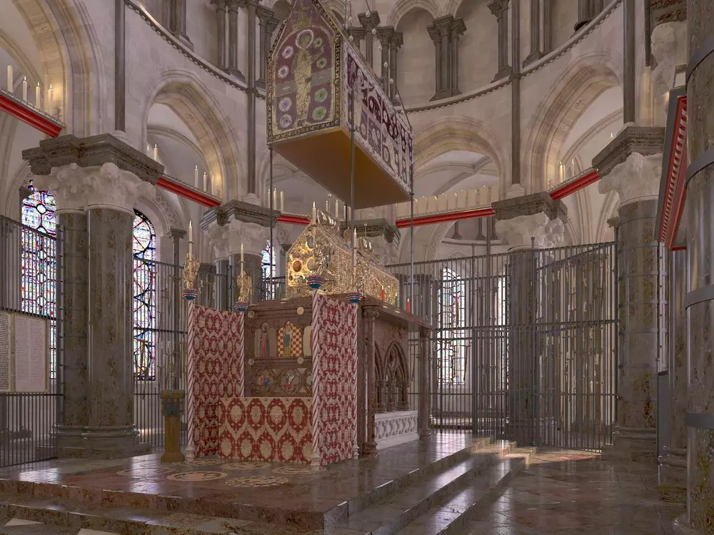 Rekonstruksi kuil Thomas Becket