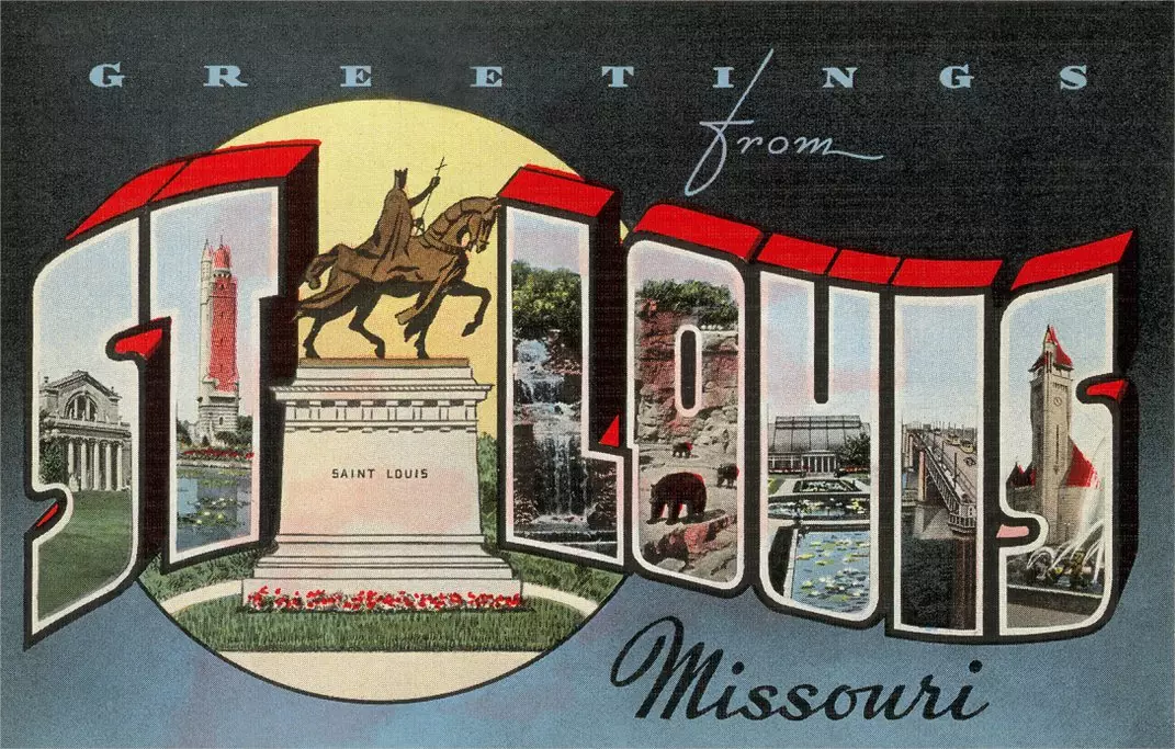 Vintage pohľadnica St. Louis