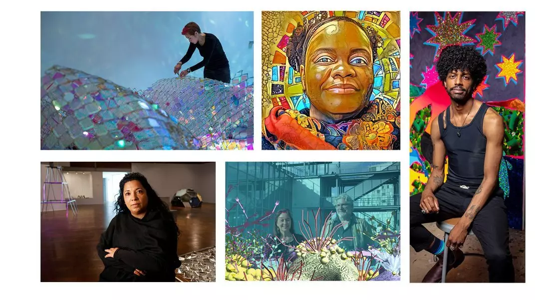 Portraits of the five contemporary artists creating new commissions for 