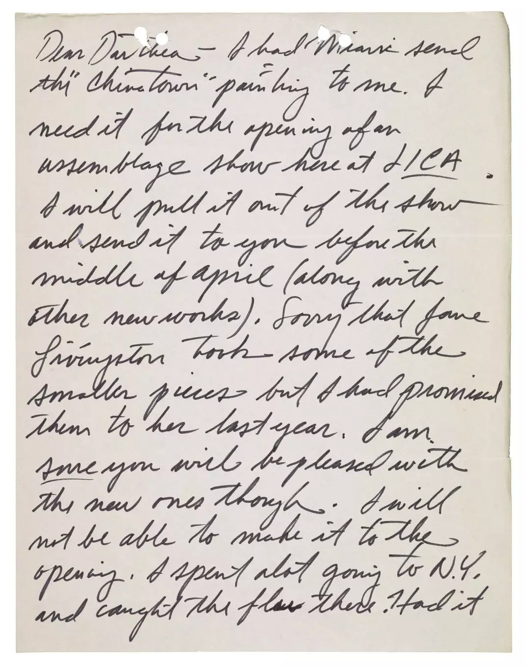 Ces lettres écrites par des artistes célèbres révèlent l'intimité perdue de mettre un stylo sur papier 26505_4