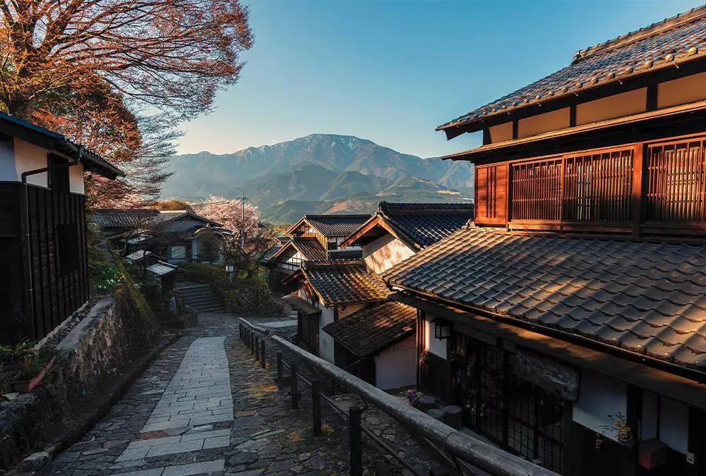 日本歷史悠久的馬籠村。