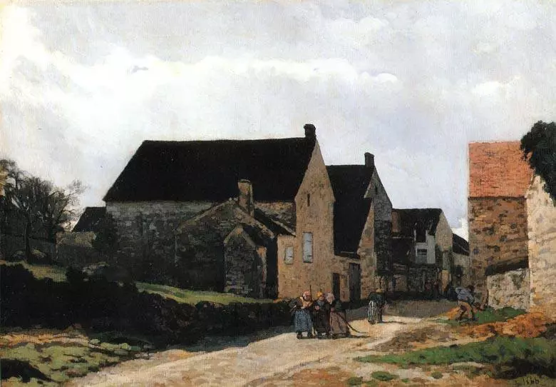 Alfred Sisley - Straat van Marlotte (1866)